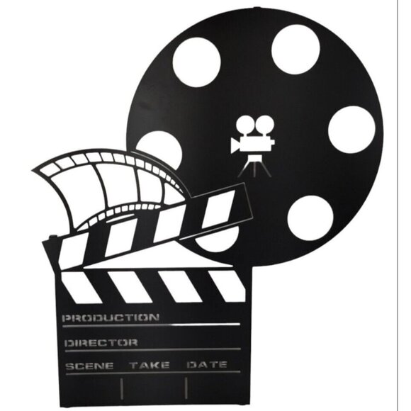 Lazart | Wall Decor | Lazart Clap Board Film Reel 22 In Metal ...